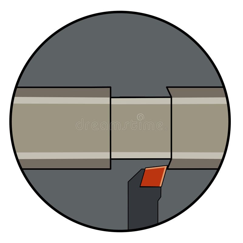 Cnc Turning Icon Lathe Cutting Tools Right Hand Cut Tool Icon Stock Illustration