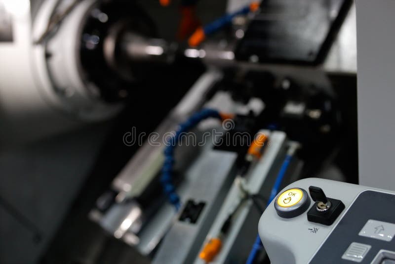 Cnc turning lathe machine stock photo. Image of modern - 92136596