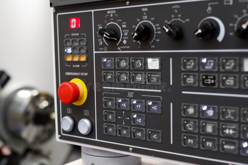 CNC Turning Machine with a Control Panel Stock Photo - Image of panel ...