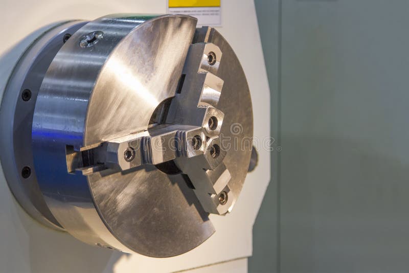 CNC Turning Spindle and Old Machine Lathe Stock Photo - Image of ...