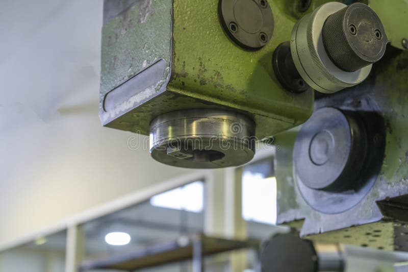 CNC Turning Spindle and Old Machine Lathe Stock Image - Image of tool ...