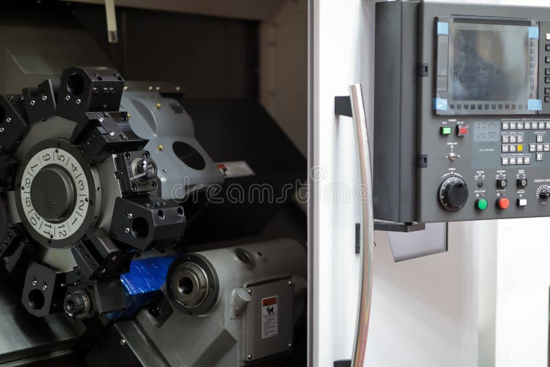 The Lathe Machine Finish Cut Metal Shaft Parts with Liquid Coolant ...