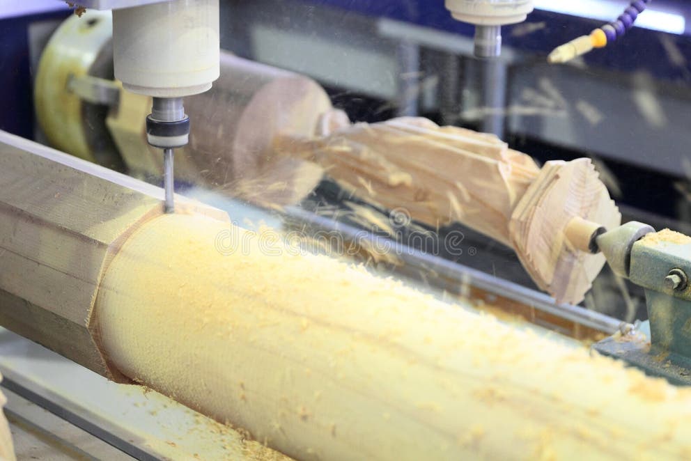 CNC-freesmachine Voor Houtbewerking Stock Afbeelding - Image of acteren ...