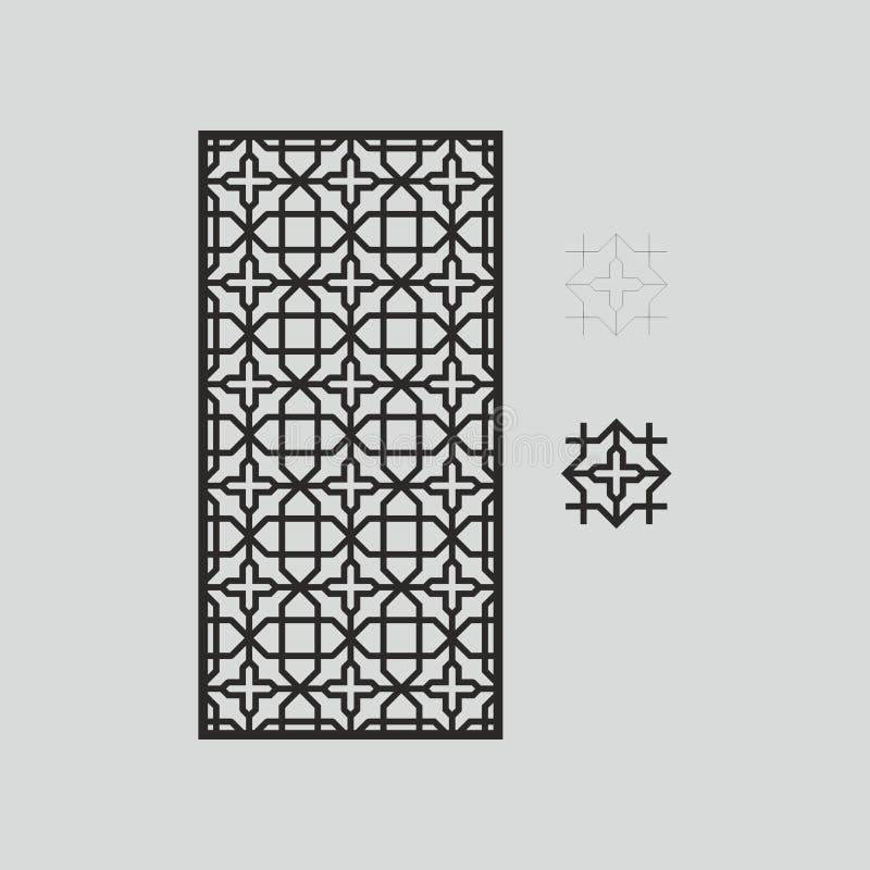 CNC Vector Cutting Patterns Stock Vector - Illustration of jali ...