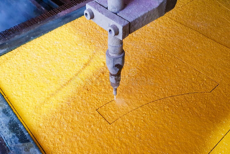 CNC Water Jet Cutting Machine Modern Industrial Technology Stock Photo ...