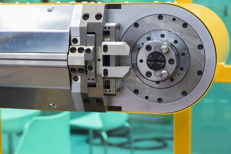 CNC wire bending machine ; stock image. Image of spring - 104651097