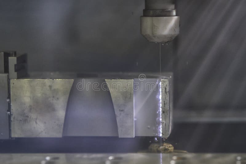 CNC Wire Cut Machine Cutting Mold Parts Stock Photo - Image of chuck ...