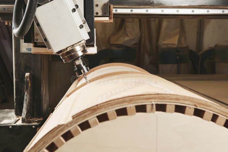 Cnc Wood Cutting Cutter, Machine with Numerical Control. Stock Image ...