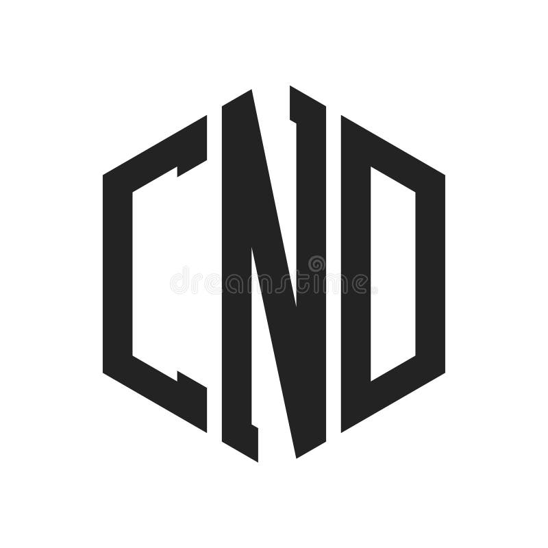 CND Logo Design. Initial Letter CND Monogram Logo Using Hexagon Shape ...