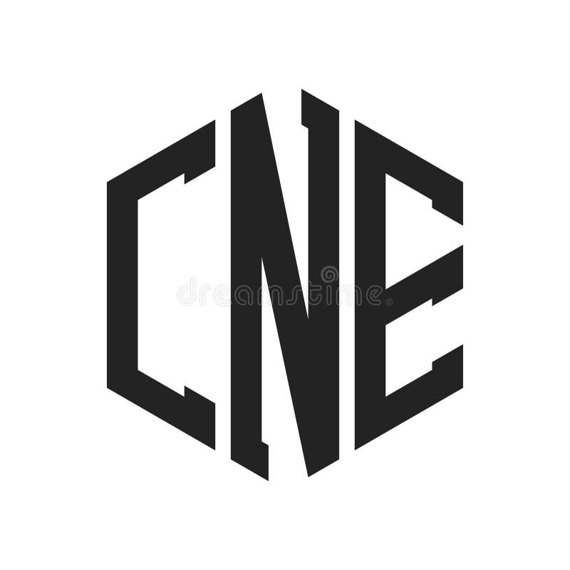 CNE Logo Design. Initial Letter CNE Monogram Logo Using Hexagon Shape ...