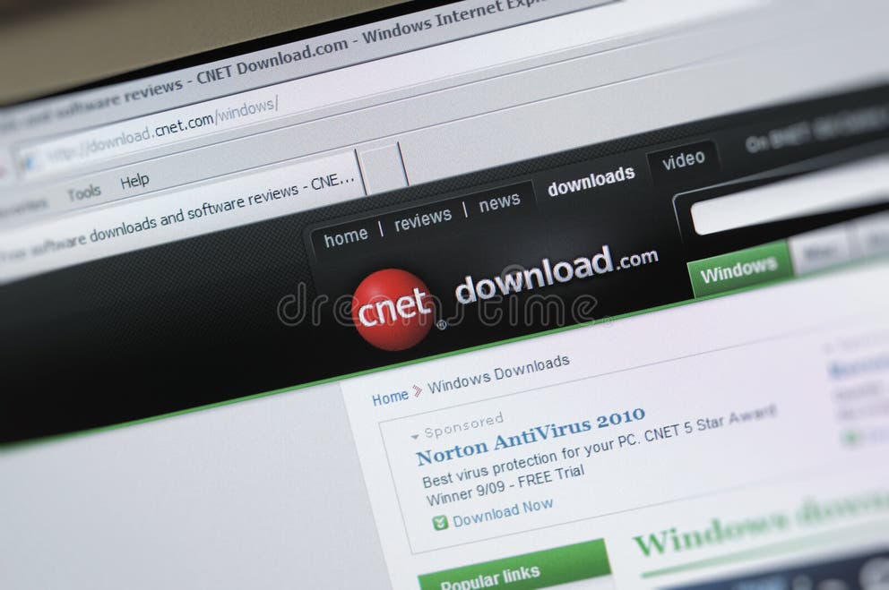 CNET.com Main Internet Page Editorial Photography - Image of concept ...