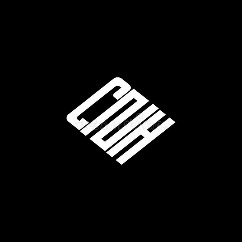 CNH Letter Logo Design on Black Background Stock Illustration ...