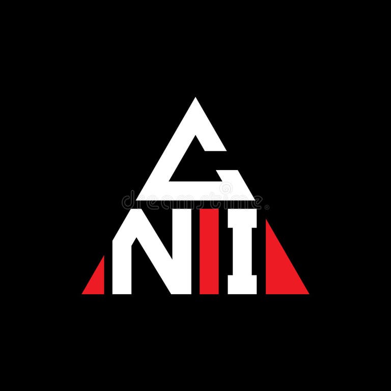 CNI Triangle Letter Logo Design with Triangle Shape. CNI Triangle Logo ...