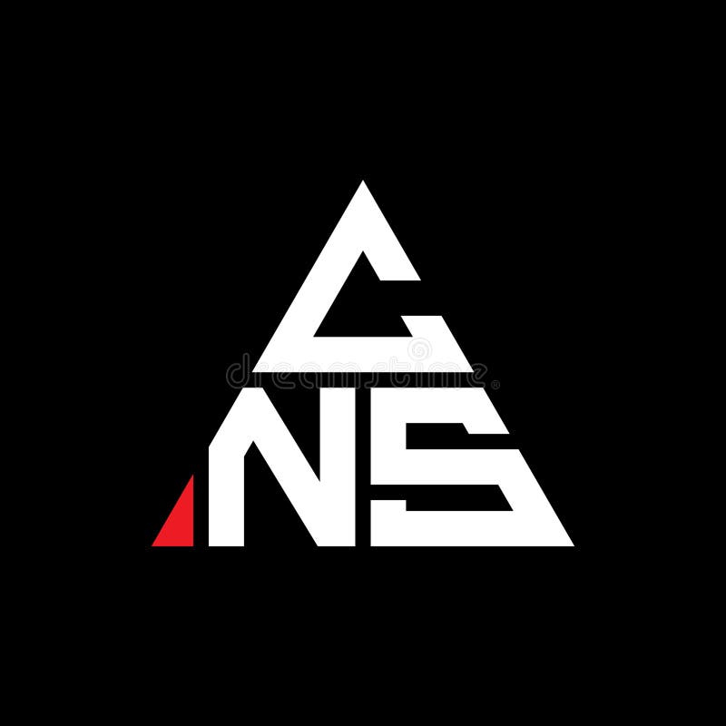 CNS Triangle Letter Logo Design with Triangle Shape. CNS Triangle Logo ...