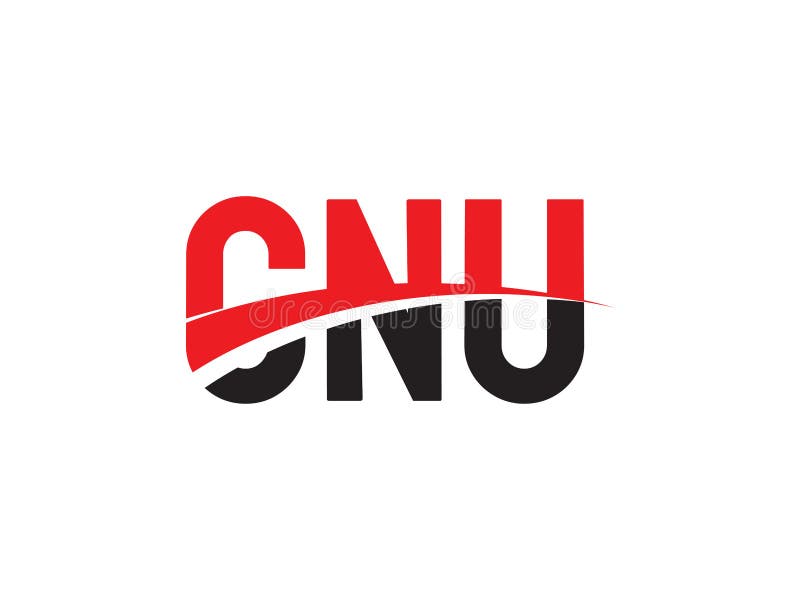 CNU Letter Initial Logo Design Vector Illustration Stock Vector ...