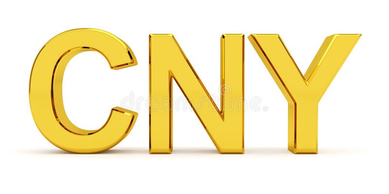 CNY Chinese Yuan Currency Code Stock Illustration - Illustration of ...
