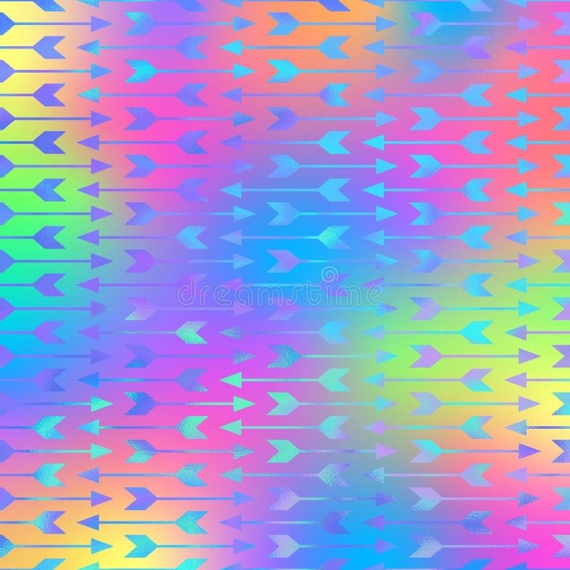 Holographic Design on Gradient Background Stock Illustration ...