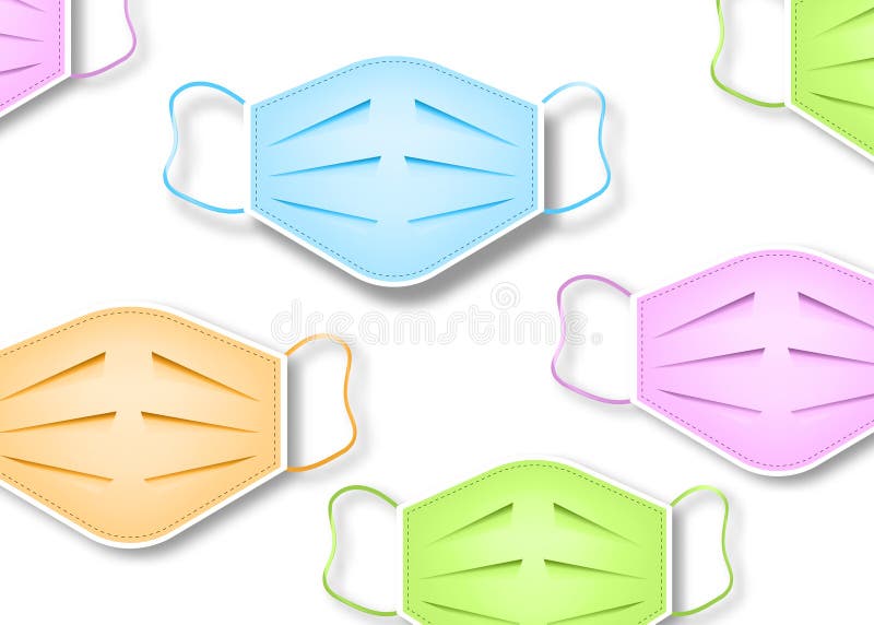 Colorful of Safety Breathing Masks. Industrial Safety Mask, Dust ...