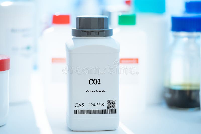 CO2 Carbon Dioxide CAS 124-38-9 Chemical Substance in White Plastic ...