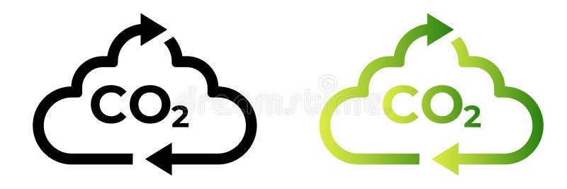 Co2 Carbon Dioxide Cycle Icon. Co2 Emissions Neutral Stock Vector ...