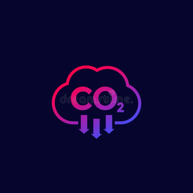 Co2, Carbon Dioxide Emissions Icon, Vector Stock Vector - Illustration ...