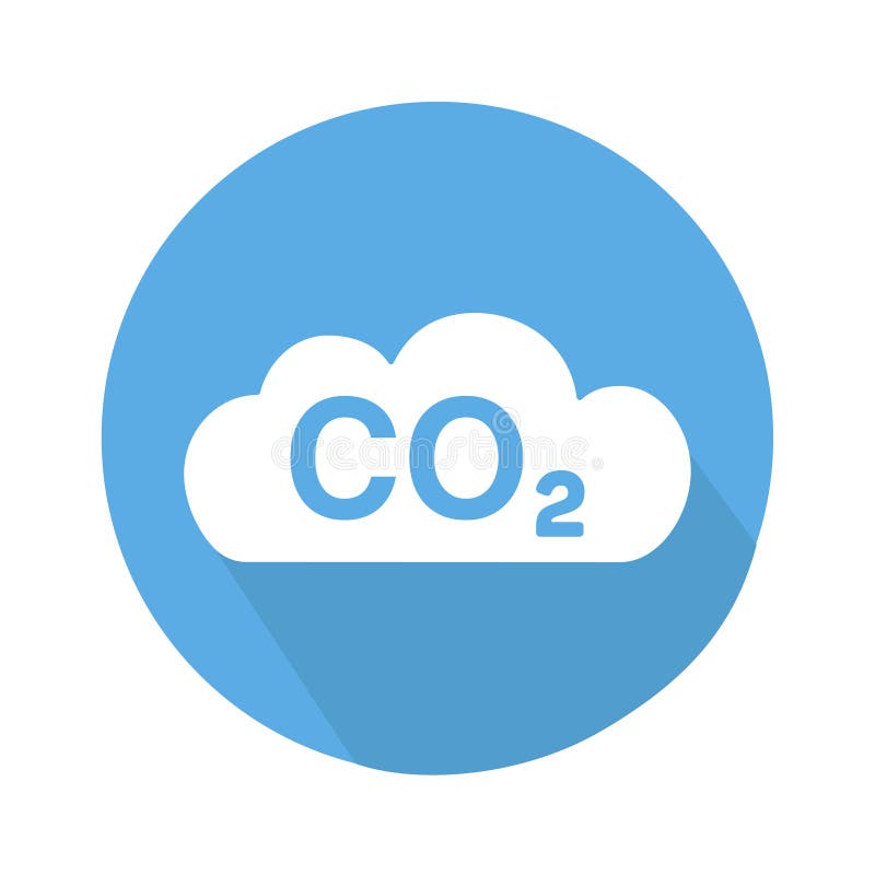 CO2, Carbon Dioxide Emissions Icon on White Background. Vector Stock ...