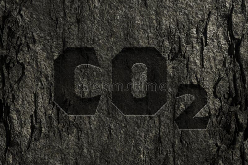 Co2 Carbon Dioxide Text in Dark Wall Background Stock Illustration ...