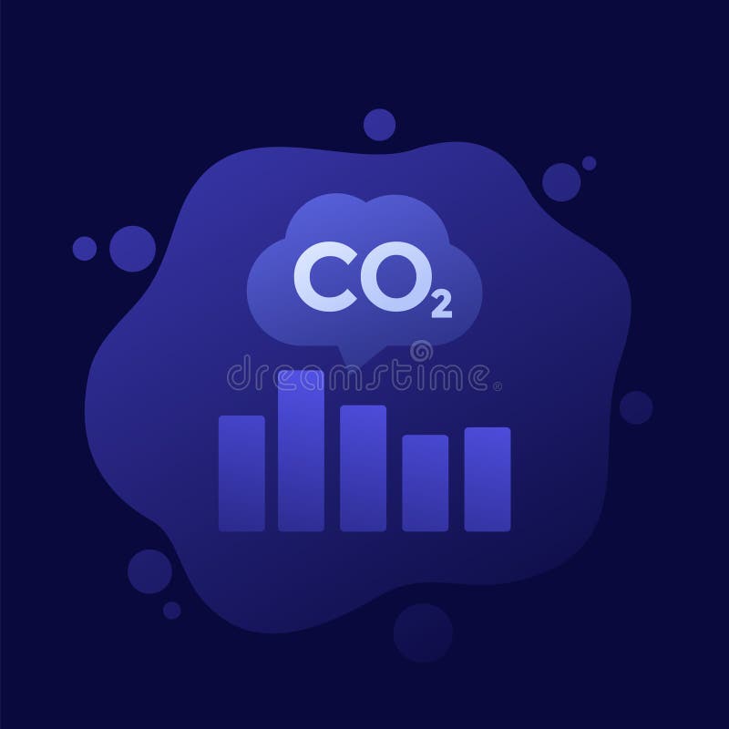 Co2, Carbon Emissions Levels Chart Icon, Vector Stock Vector ...