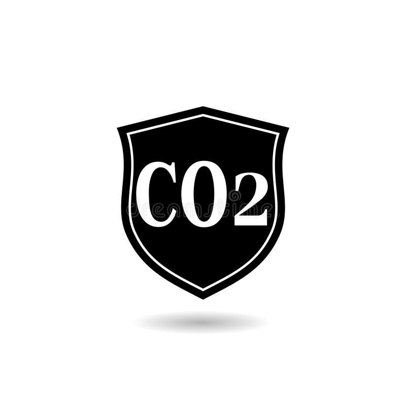 CO2 Carbon Neutral Logo with Shadow Stock Vector - Illustration of ...