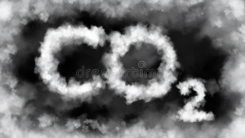 Co2 Cloud on Dark Background, Carbon Dioxide, Climate Change Concept ...