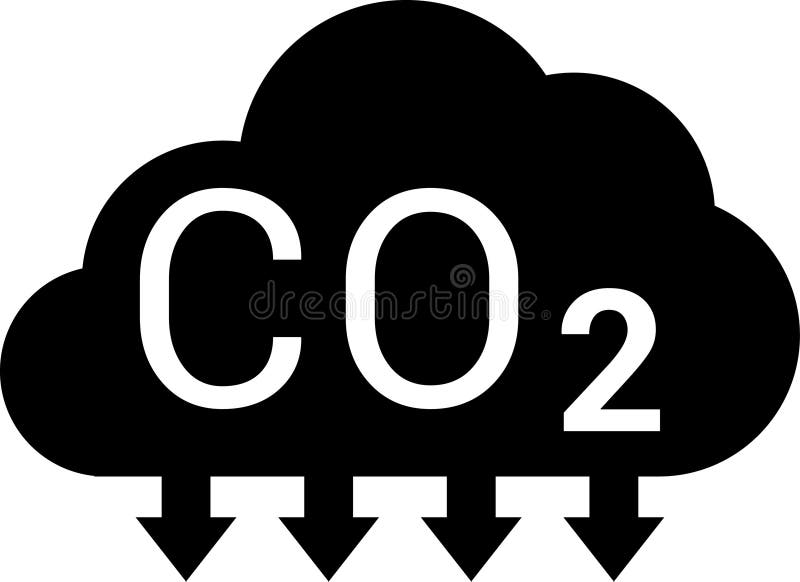 CO2 Cloud Emission and Absorption Icons Set, Reducing CO2 Emissions ...