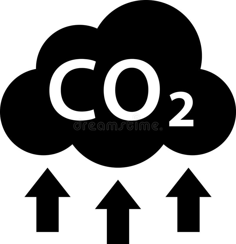 CO2 Cloud Emission and Absorption Icons Set, Reducing CO2 Emissions ...