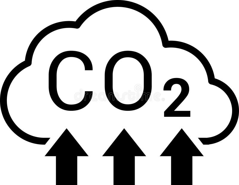 CO2 Cloud Emission and Absorption Icons Set, Reducing CO2 Emissions ...