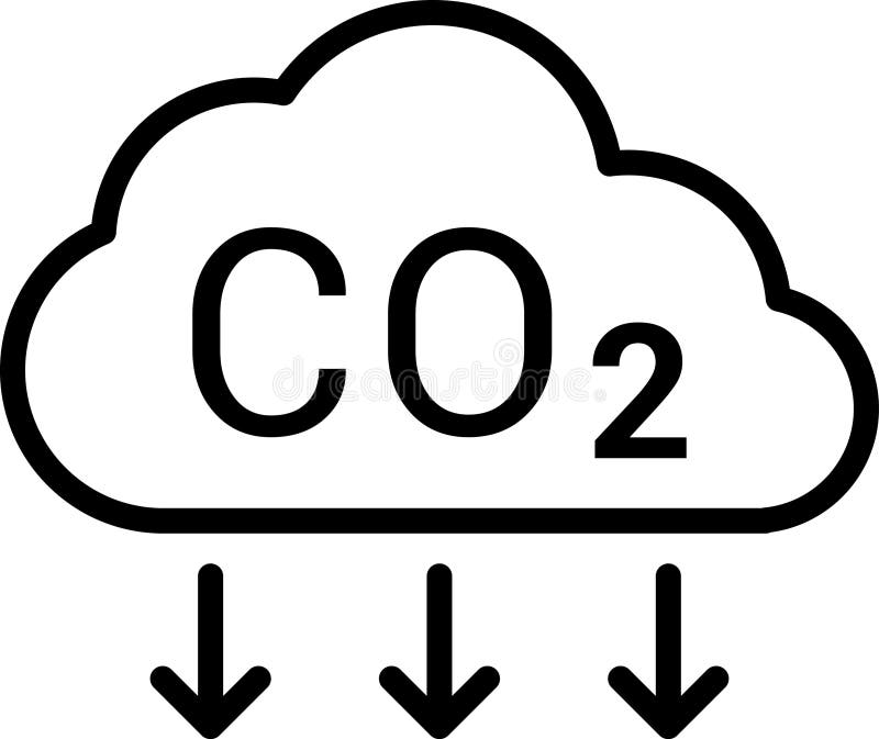 CO2 Cloud Emission and Absorption Icons Set, Reducing CO2 Emissions ...