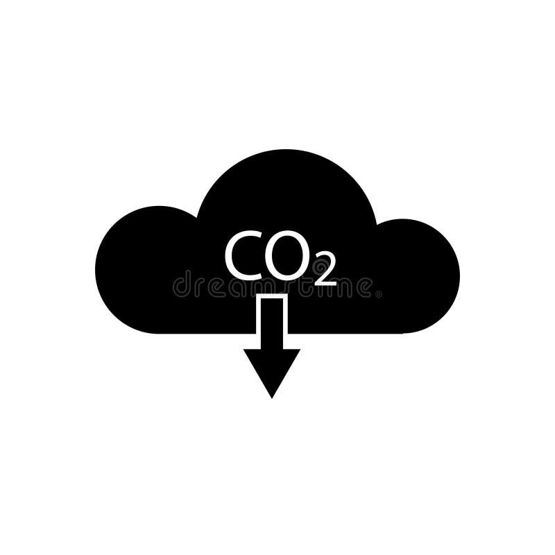 CO2 Cloud Icon. Carbon Emission Symbol. Vector Illustration. Climate ...