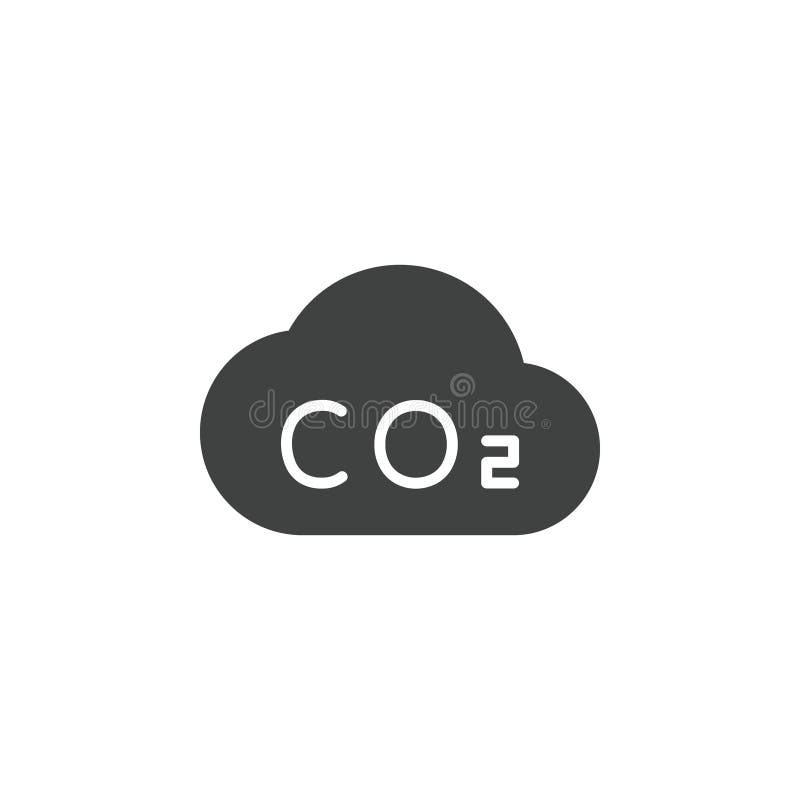 Co2 Cloud Icon Simple Vector Symbol Stock Vector - Illustration of ...