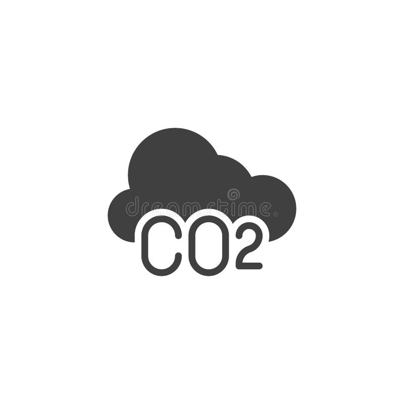 Co2 cloud vector icon stock vector. Illustration of cloud - 250002855