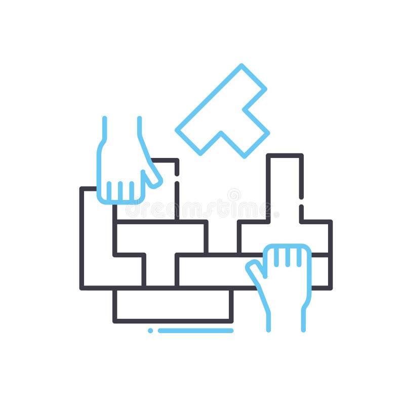 Co-creation Line Icon, Outline Symbol, Vector Illustration, Concept ...