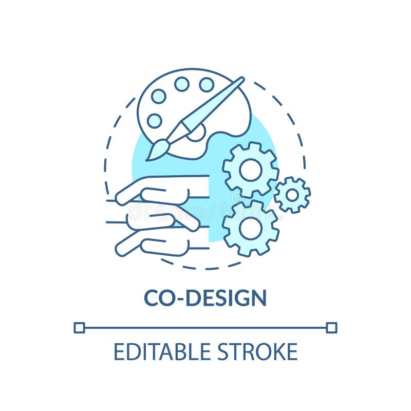 Co-design concept icon stock vector. Illustration of webdesign - 208848663