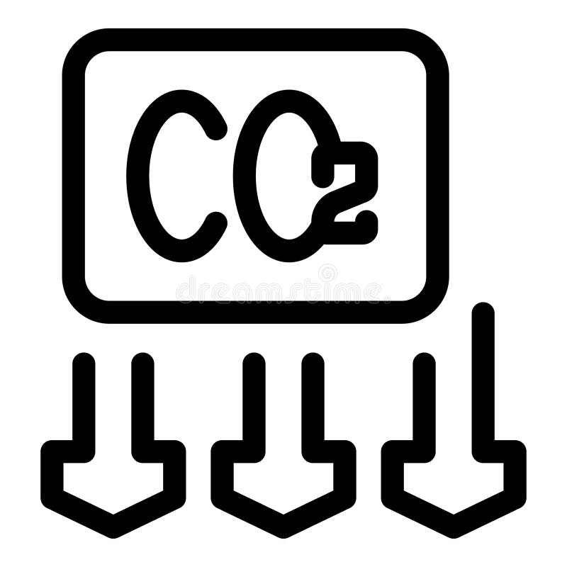 Co2 Emission Reduction with Arrows Pointing Down Stock Vector ...