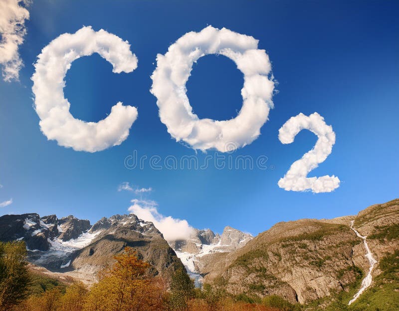 CO2 Emissions - Formula Made from Smoke or Clouds Stock Illustration ...