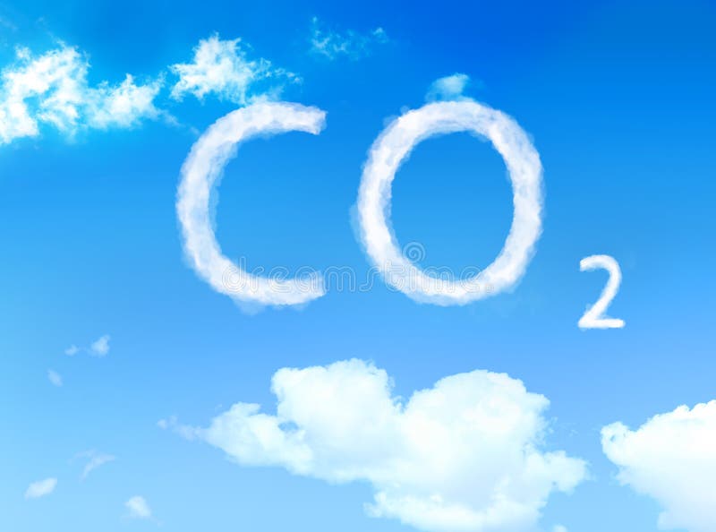 CO2 Emissions. View of Blue Sky with White Clouds Stock Image - Image ...