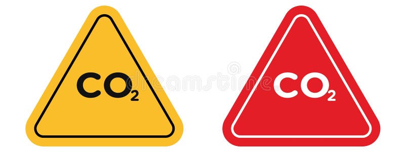 CO2 Exposure Risk Warning Indicating Potential Danger from Carbon ...