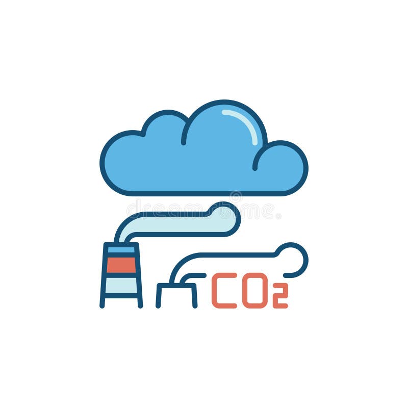 CO2 Factory Emissions Vector Air Pollution Modern Icon Stock Vector ...