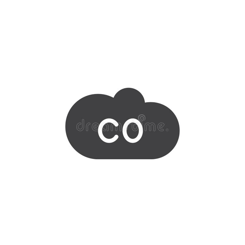CO gas cloud icon vector stock vector. Illustration of pictogram ...
