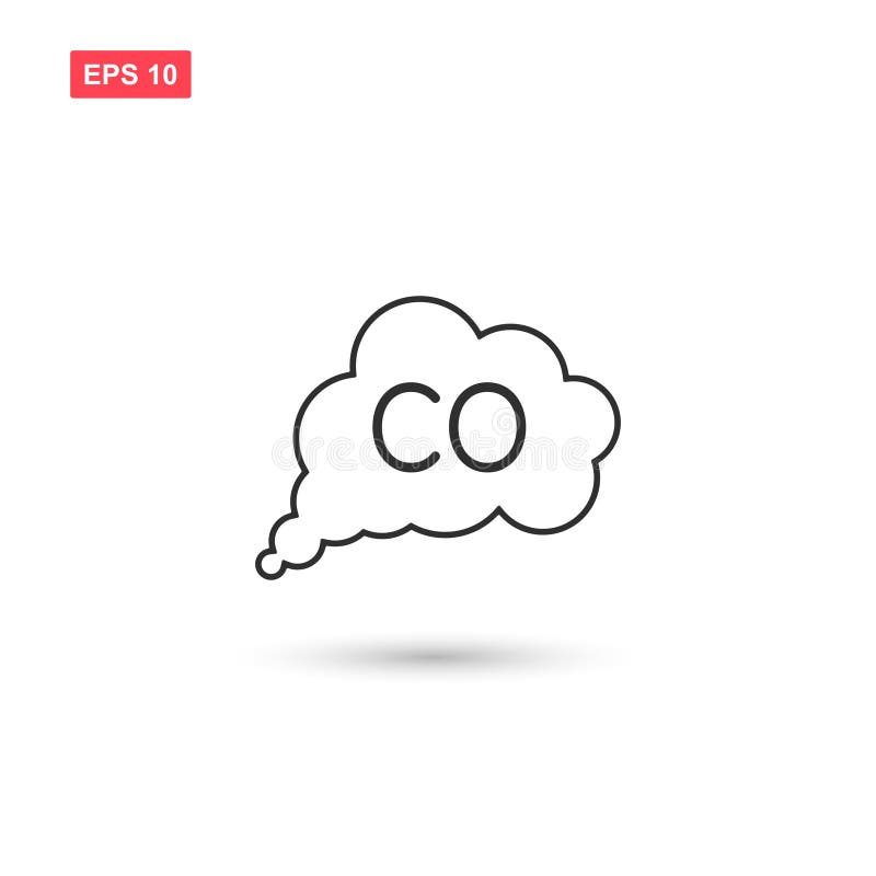 Co Gas Cloud Icon Vector Design Isolated 4 Stock Vector - Illustration ...