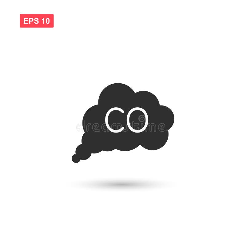Co Gas Cloud Icon Vector Design Isolated 4 Stock Vector - Illustration ...