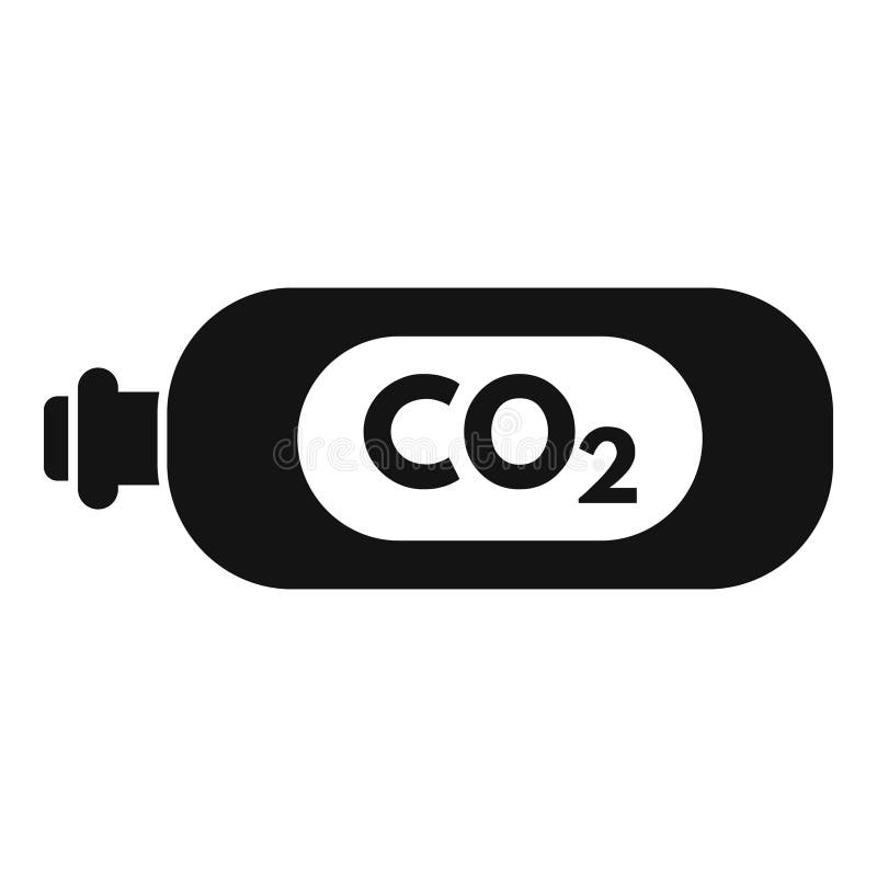 Co2 Gas Cylinder Icon Representing Carbon Dioxide Emissions Stock ...