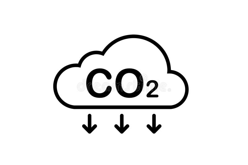 CO2 Icon. Carbon Emissions Reduction Icon Stock Illustration ...