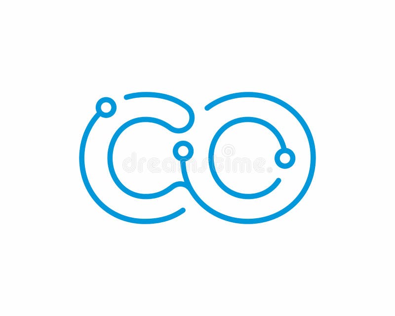 CO Letters, Electronic Logo Design Vector 001 Stock Vector ...